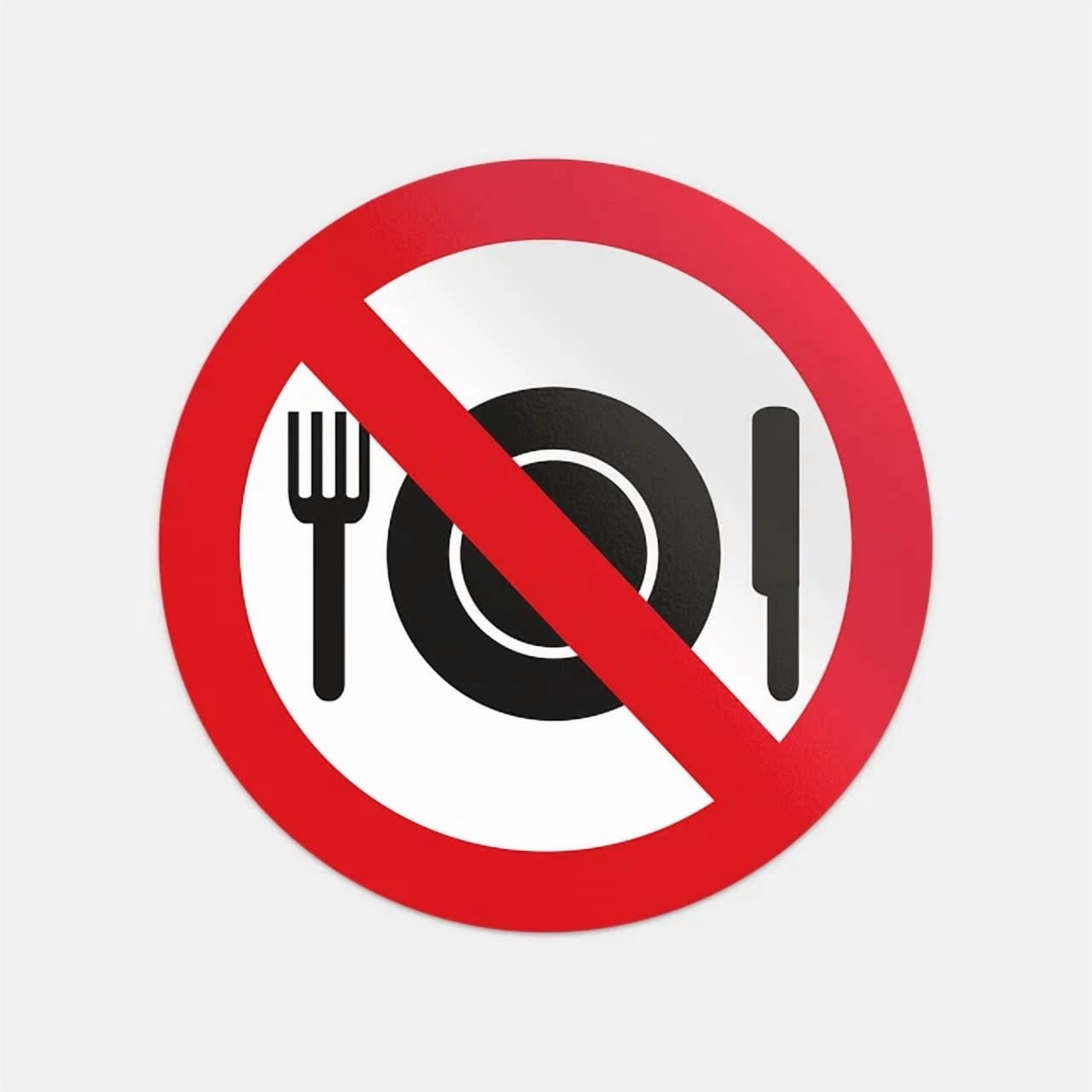DOPASTICKER Ban Stop Sign No Food Sticker Decal Phone Decal Water ...