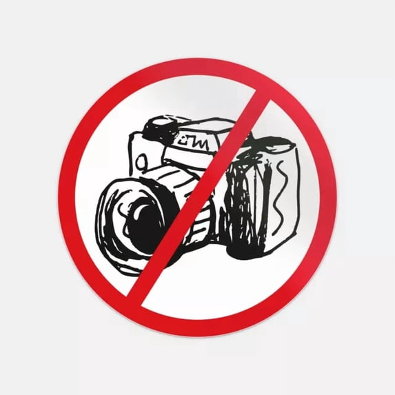 DOPASTICKER Ban Stop Sign No Photo Draw Sticker Decal Phone Decal Water ...
