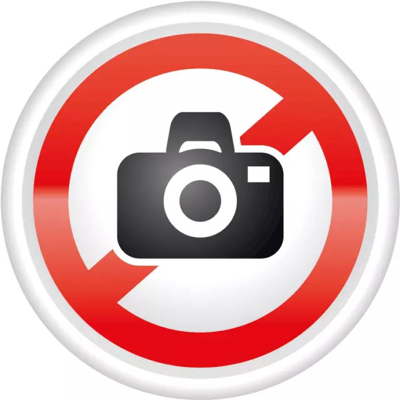 DOPASTICKER Ban Stop Sign No Photo Sticker Decal Phone Decal Water ...
