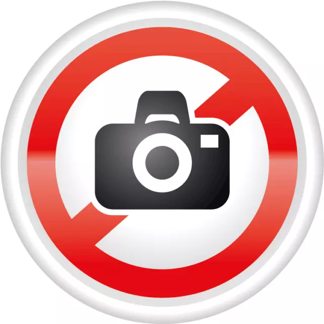 DOPASTICKER Ban Stop Sign No Photo Sticker Decal Phone Decal Water ...