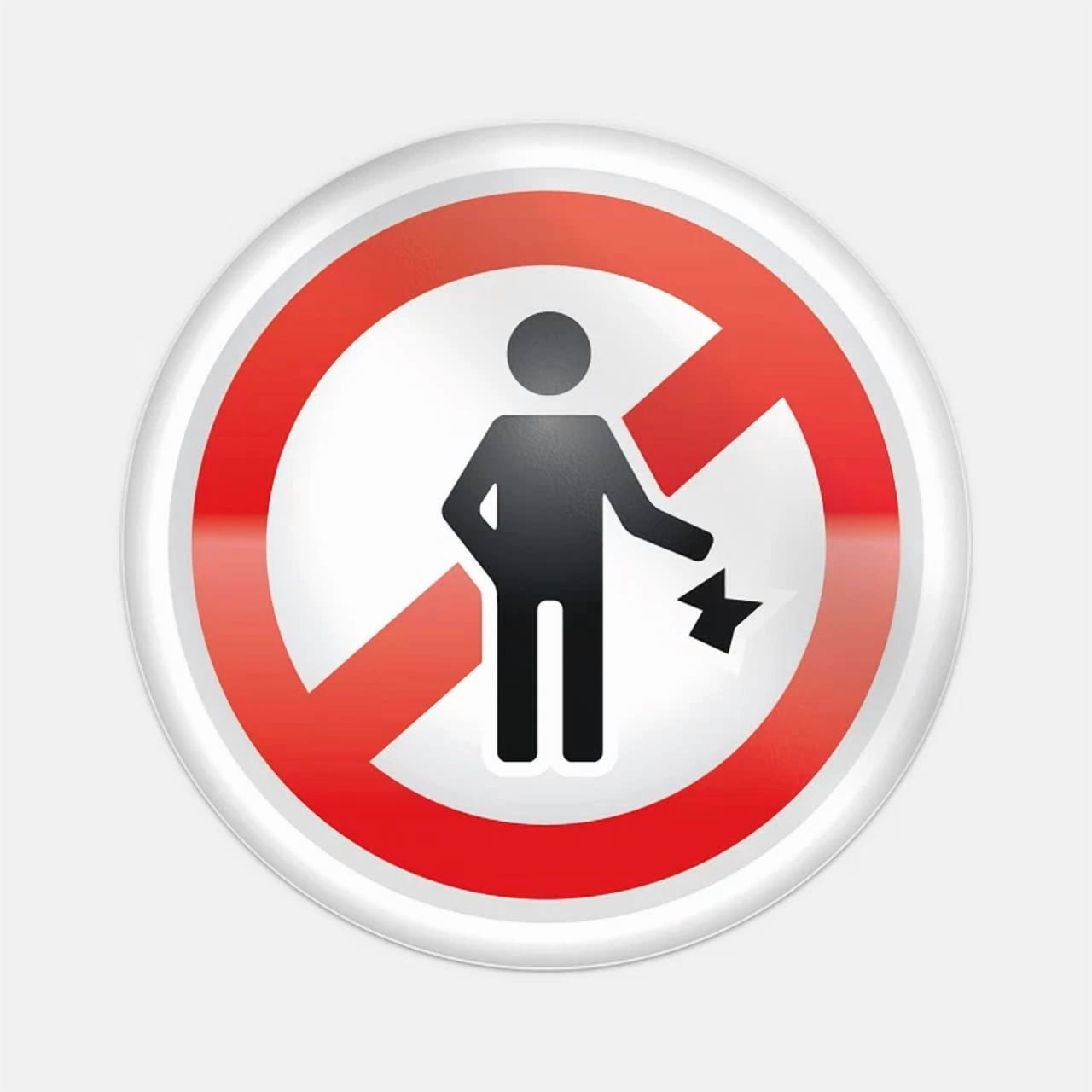 DOPASTICKER Ban Stop Sign No Rubbish Sticker Decal Phone Decal Water ...