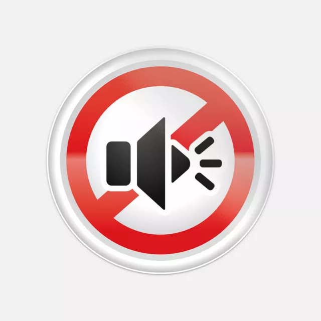 DOPASTICKER Ban Stop Sign No Sound Noise Sticker Decal Phone Decal ...