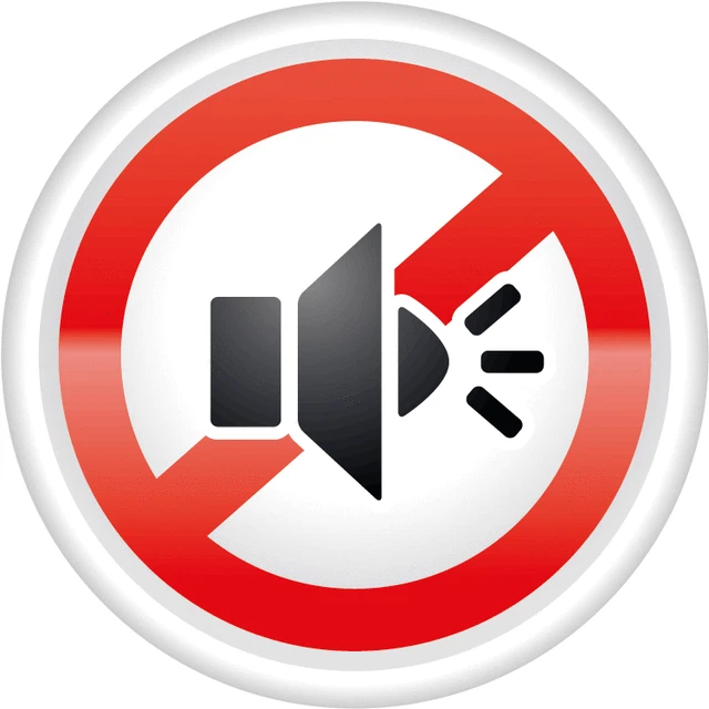 DOPASTICKER Ban Stop Sign No Sound Noise Sticker Decal Phone Decal ...