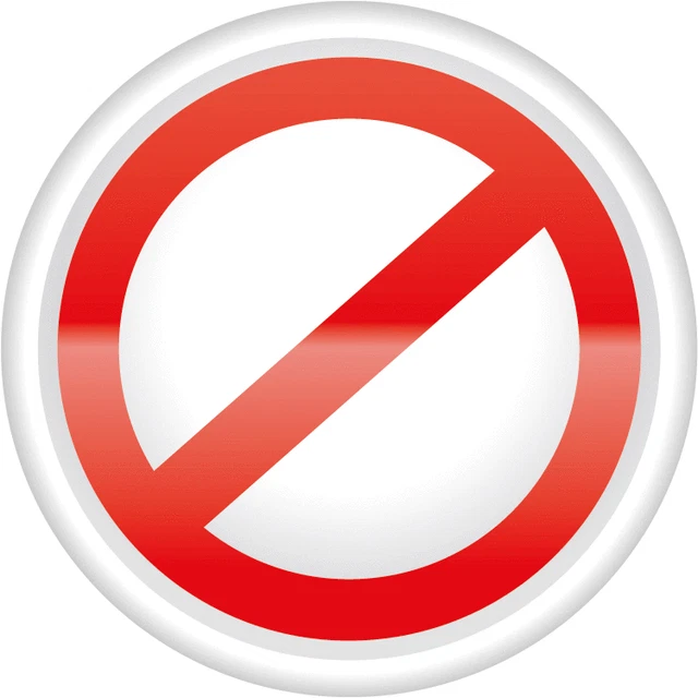 DOPASTICKER Ban Stop Sign Simple Sticker Decal Phone Decal Water Bottle ...