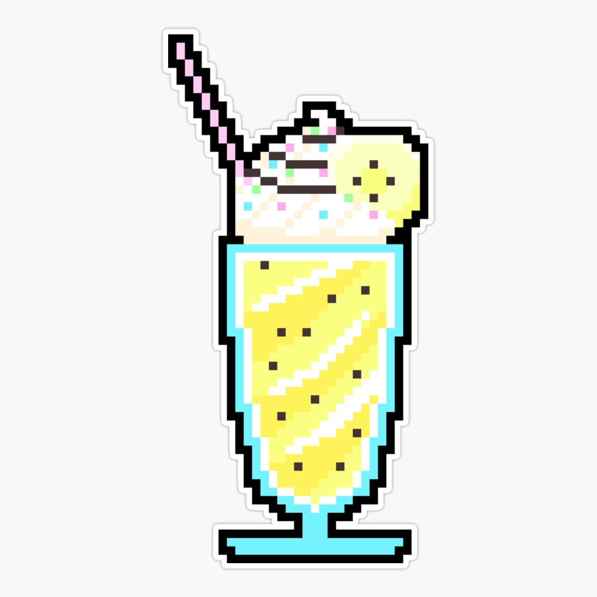 DOPASTICKER Banana Milkshake Sticker, Phone Sticker Water Bottle ...