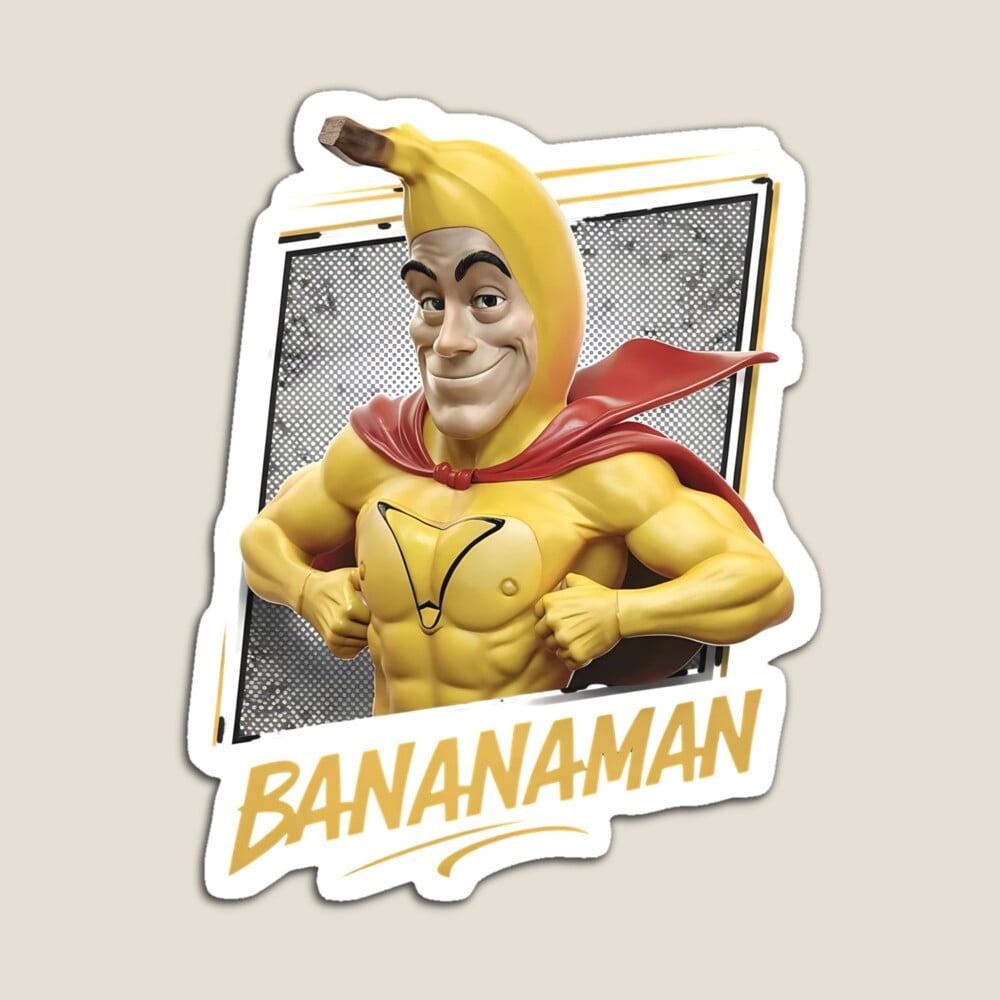 DOPASTICKER Bananaman, Nana Banana Sticker, 4977 Phone Sticker, Latop ...