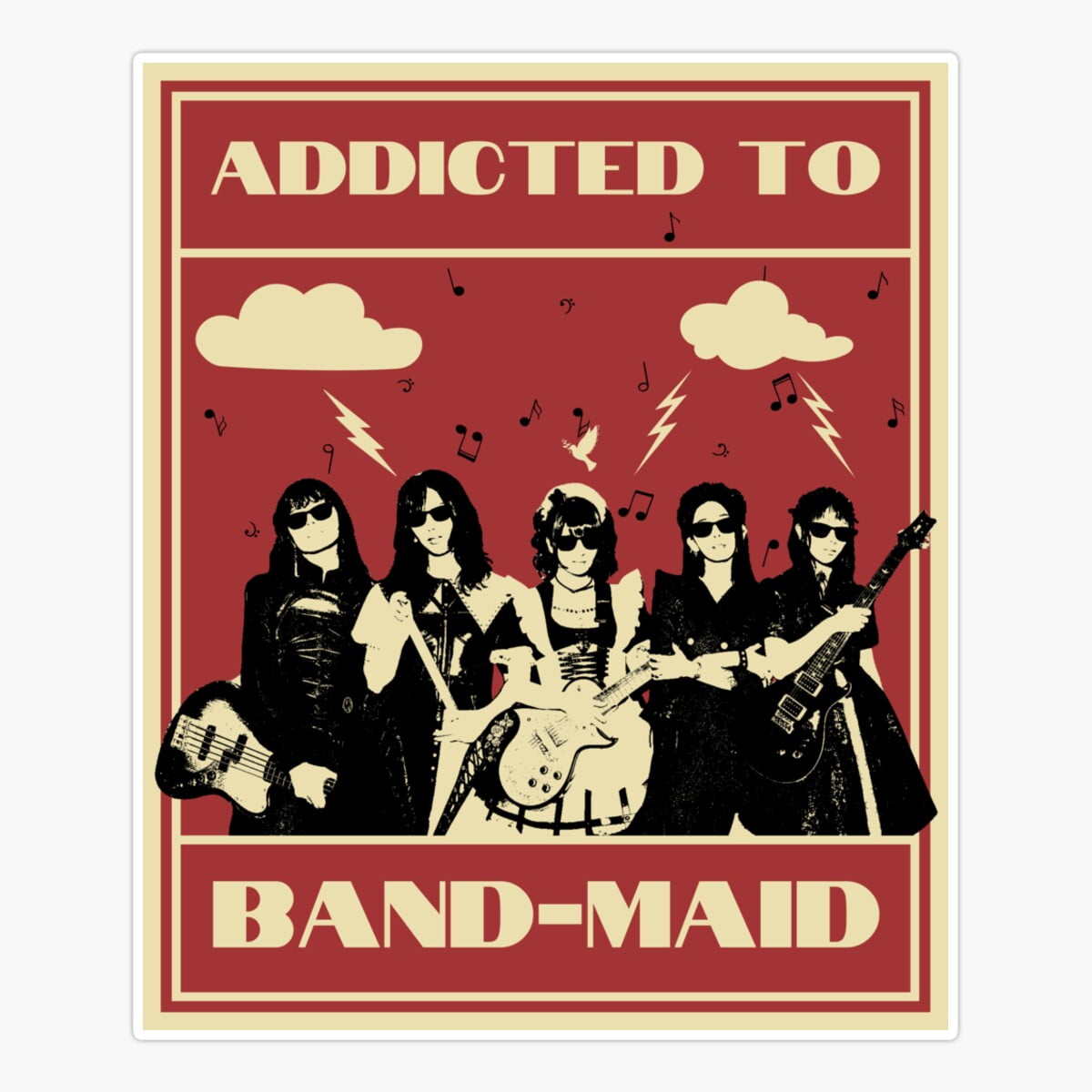 DOPASTICKER Band Maid, Addicted To Sticker, Phone Sticker Car Stickers ...