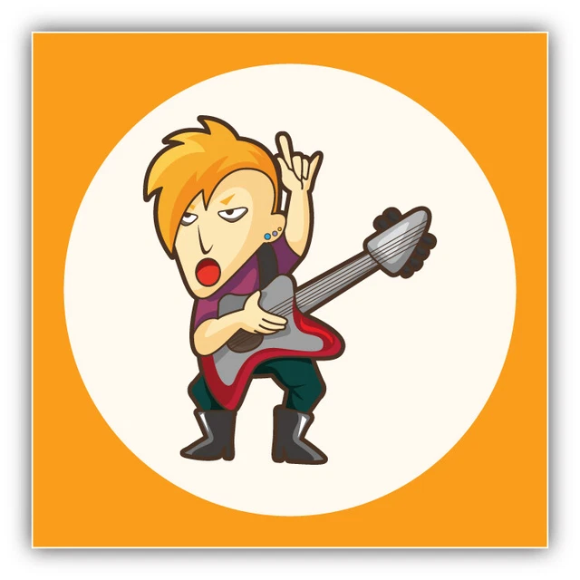 DOPASTICKER Band Member Guitar Player Music Sticker Decal Phone Decal ...