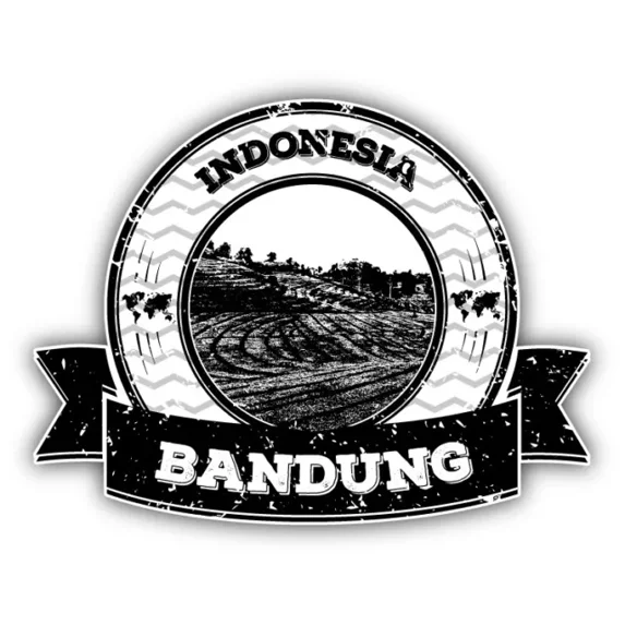 DOPASTICKER Bandung Indonesia Grunge Rubber Travel Sticker Decal Phone ...