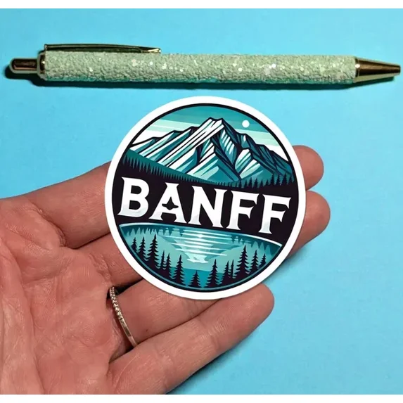 DOPASTICKER Banff Travel Sticker For Laptop, Car, Water Bottle, Luggage ...