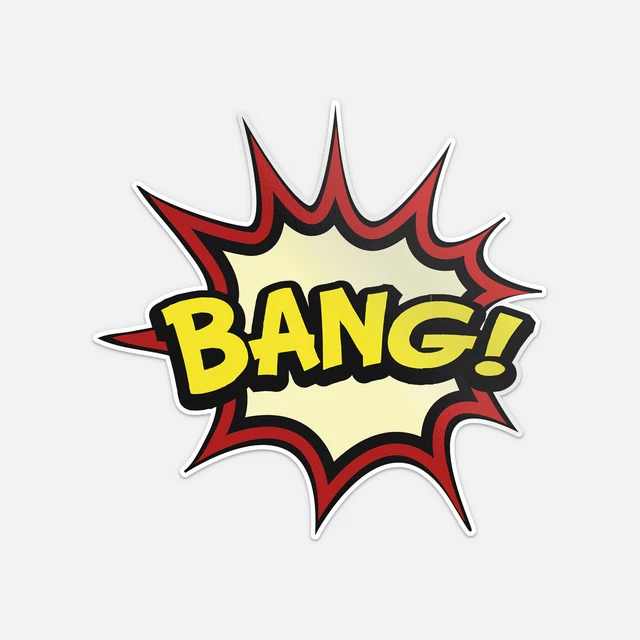 DOPASTICKER Bang Speech Bubble Comic Book Sticker Decal Phone Decal ...