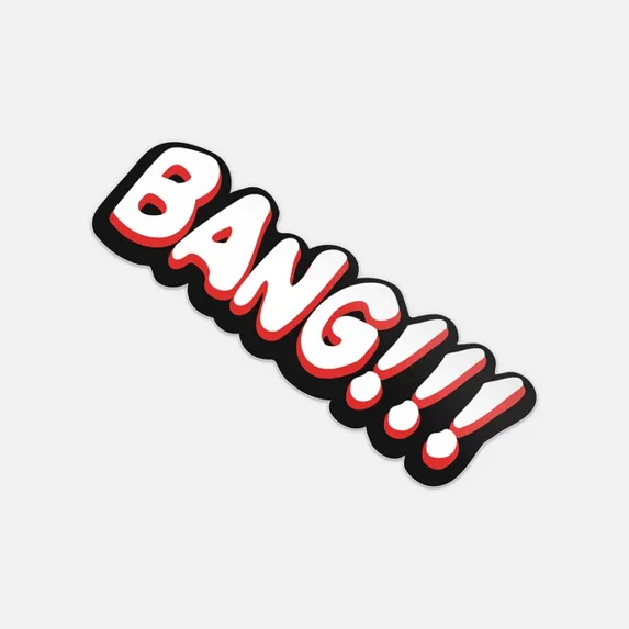 DOPASTICKER Bang Word Speech Bubble Comic Book Sticker Phone Water ...