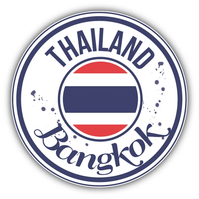 DOPASTICKER Bangkok City Thailand Flag Sticker Decal Phone Decal Water ...