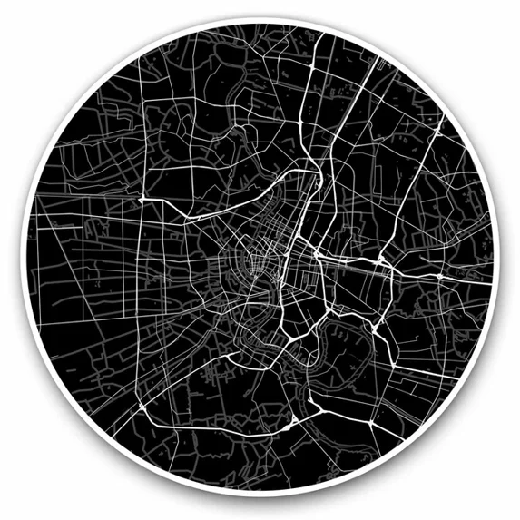 DOPASTICKER Bangkok Thailand Street Map Cool Gift Decorative Laptop ...