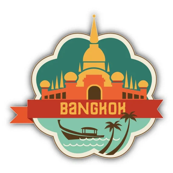 DOPASTICKER Bangkok Thailand World City Travel Label Sticker Decal ...