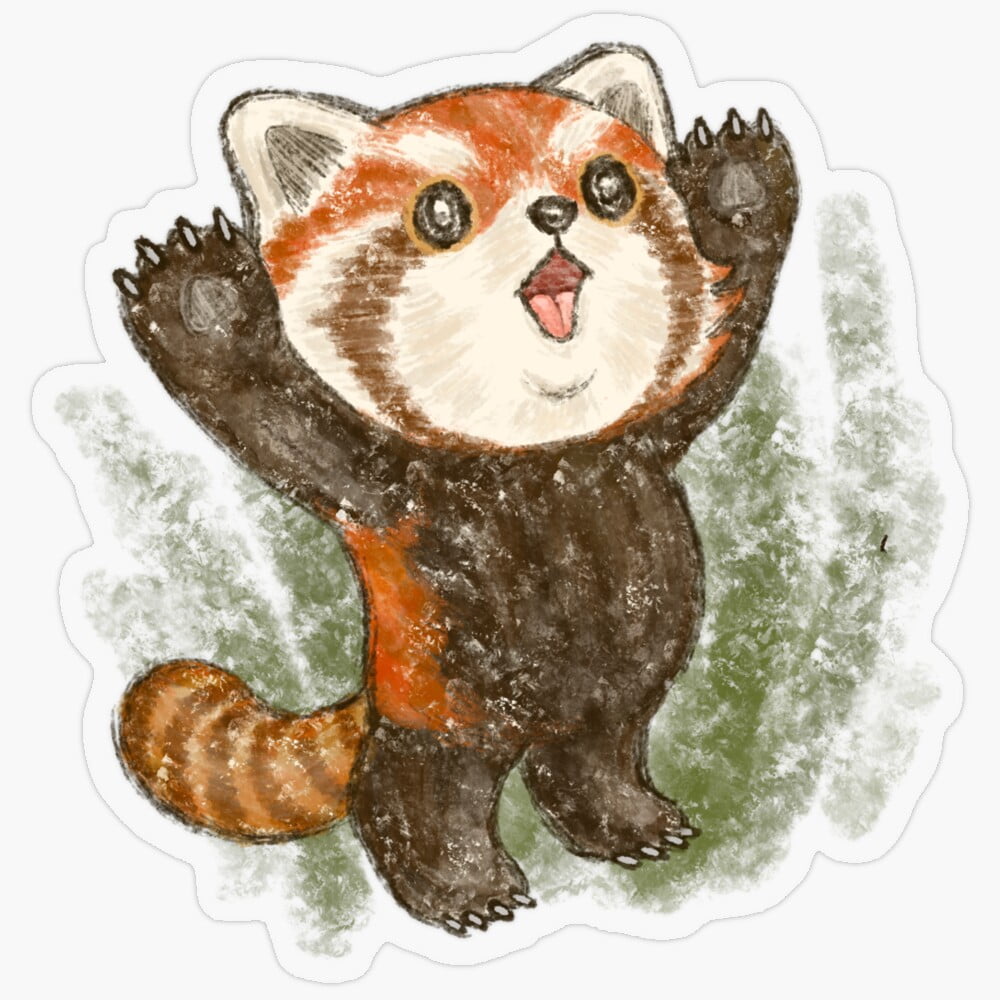 DOPASTICKER Banzai Red Panda Transparent Sticker Phone Decal Water ...