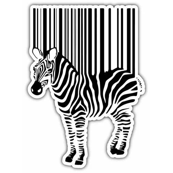 DOPASTICKER Bar Code Bar-Code Barcode Zebra Car Sticker Decal Phone ...