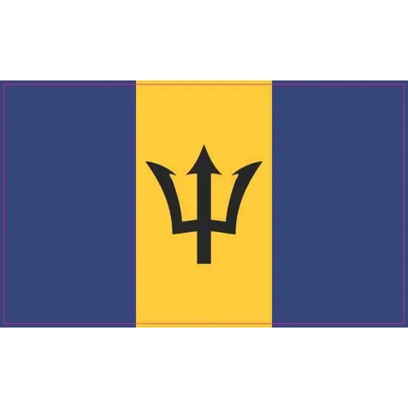 DOPASTICKER Barbados Flag Sticker Vehicle Travel Stickers Cup Sticker ...