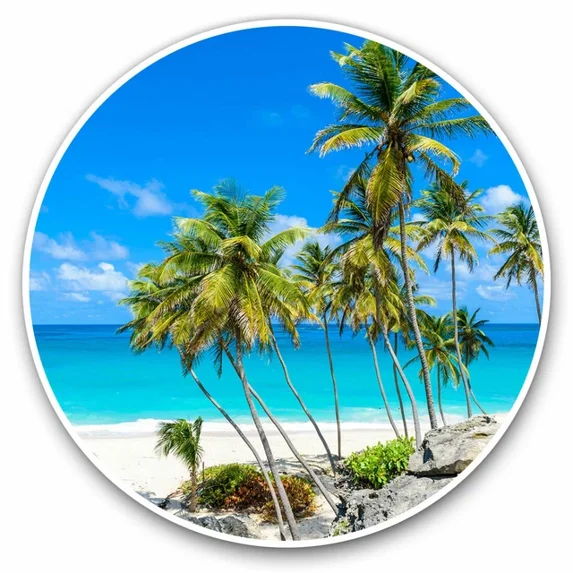 DOPASTICKER Barbados Island Paradise Beach Cool Gift Decorative Laptop ...