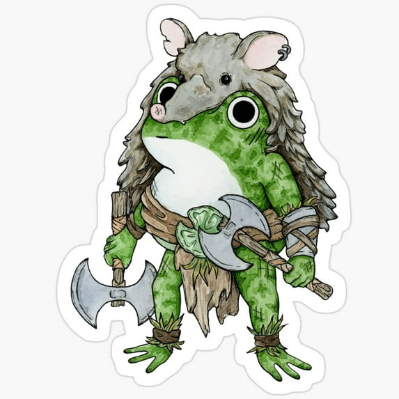 DOPASTICKER Barbarian Frog Sticker Phone Sticker, Latop Sticker, Lover ...
