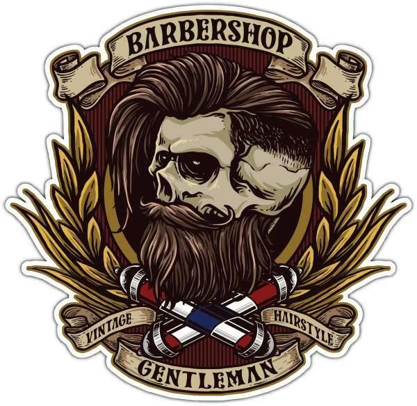 DOPASTICKER Barbershop Vintage Hairstyle Gentleman Car Window Sticker ...