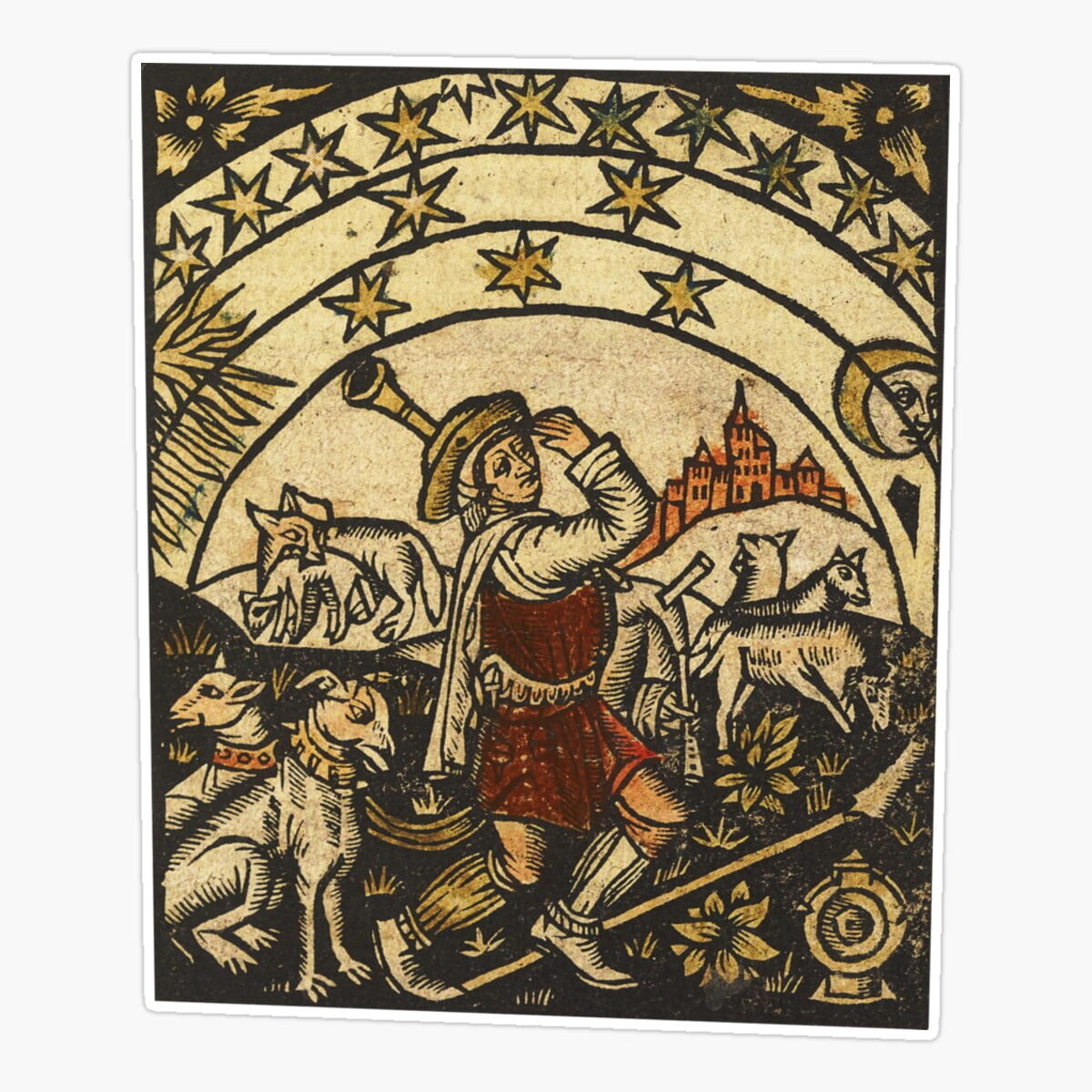 DOPASTICKER Bardcore Medieval Book Cover Illustration Sticker, Phone ...