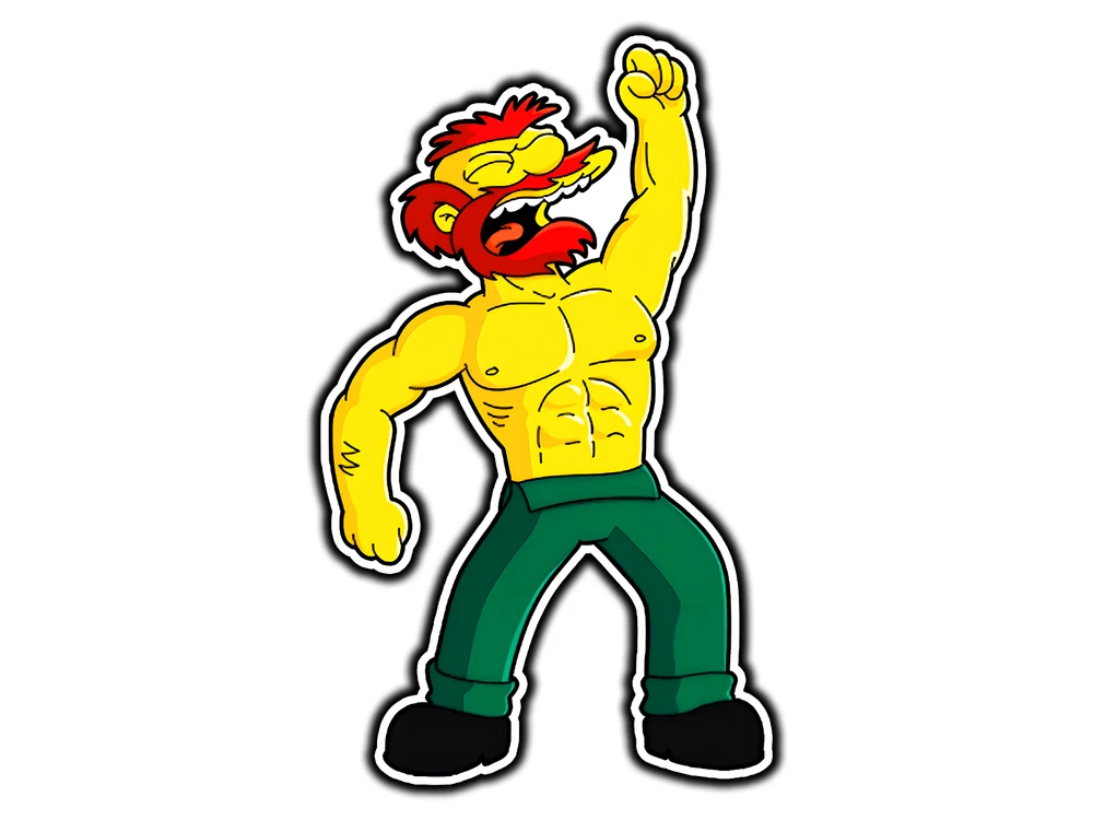 DOPASTICKER Bare Chested Willie Sticker Decal Phone Decal Water Bottle ...