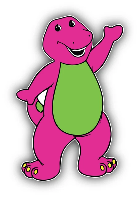 DOPASTICKER Barney Cartoon Happy Sticker Decal Phone Decal Water Bottle ...