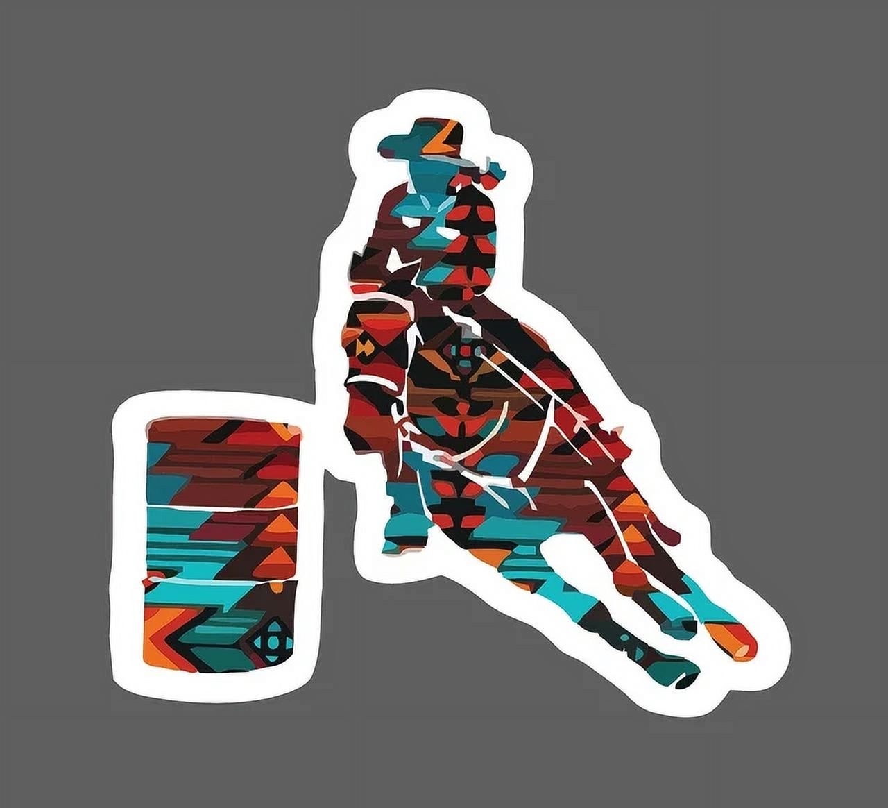 DOPASTICKER Barrel Racing Sticker Rodeo Country Western Sticker Phone ...