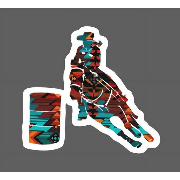 DOPASTICKER Barrel Racing Sticker Rodeo Country Western Sticker Phone ...