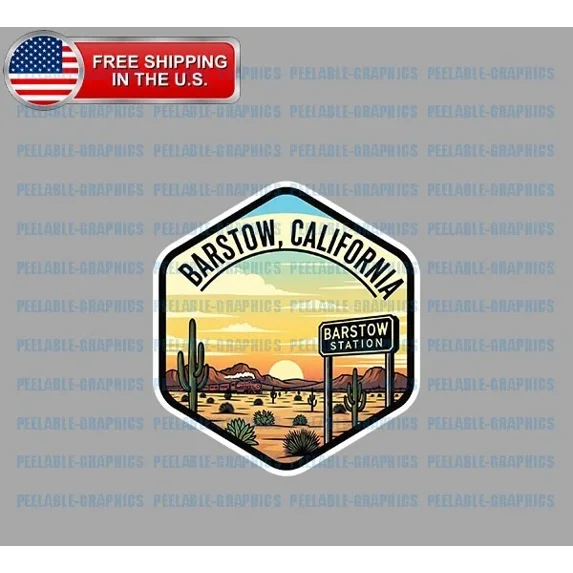 DOPASTICKER Barstow California Sticker Toolbox Sticker Phone Sticker ...