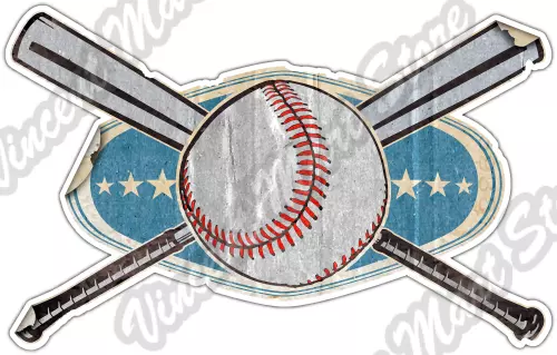 DOPASTICKER Baseball Grunge Retro Sport Pitcher Ball Car Sticker Decal ...