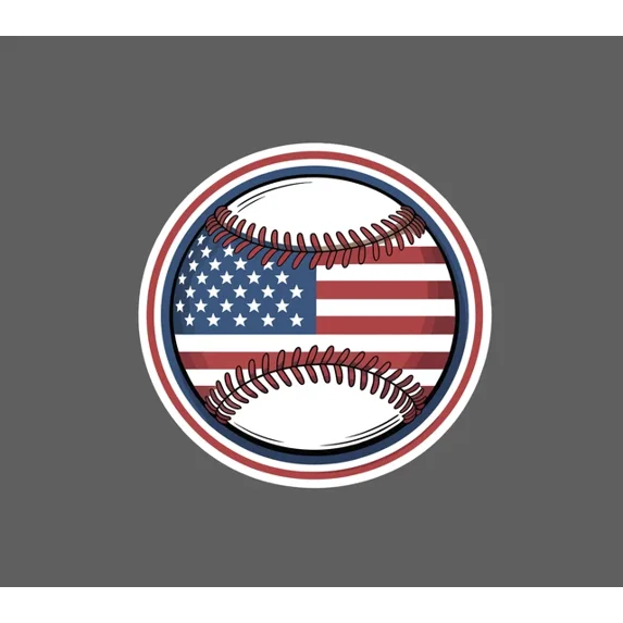DOPASTICKER Baseball Usa Flag Sticker America Sports Game Sticker Phone ...