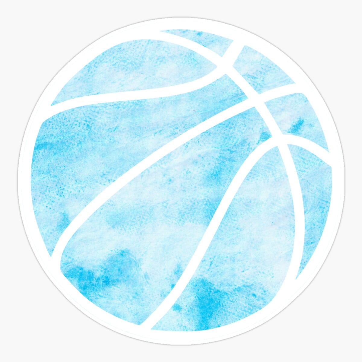 DOPASTICKER Basketball Blue Sticker, Phone Sticker Car Stickers ...