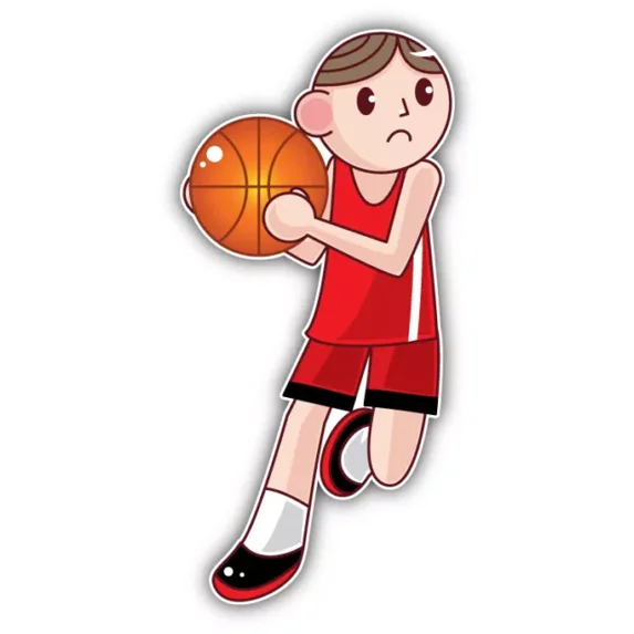 DOPASTICKER Basketball Player Cartoon Sport Sticker Decal Phone Decal ...