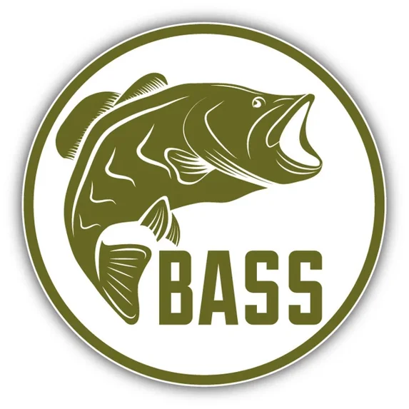 DOPASTICKER Bass Fishing Emblem Sticker Decal Phone Decal Water Bottle ...