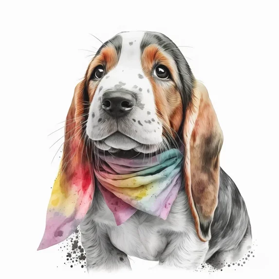 DOPASTICKER Basset Hound Car Sticker Dogs Sticker Phone Sticker, Latop ...