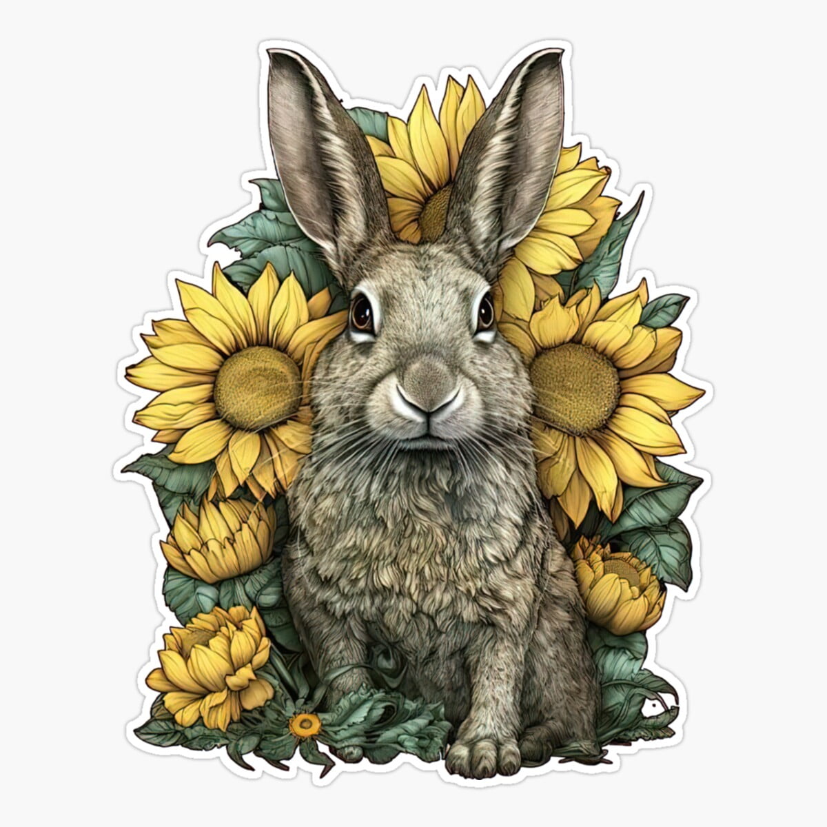 DOPASTICKER Basset Hound Dog Breed Illustration Sticker, Phone Sticker ...