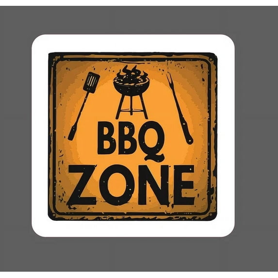 DOPASTICKER Bbq Zone Sticker Cookout Sticker Phone Sticker, Latop ...