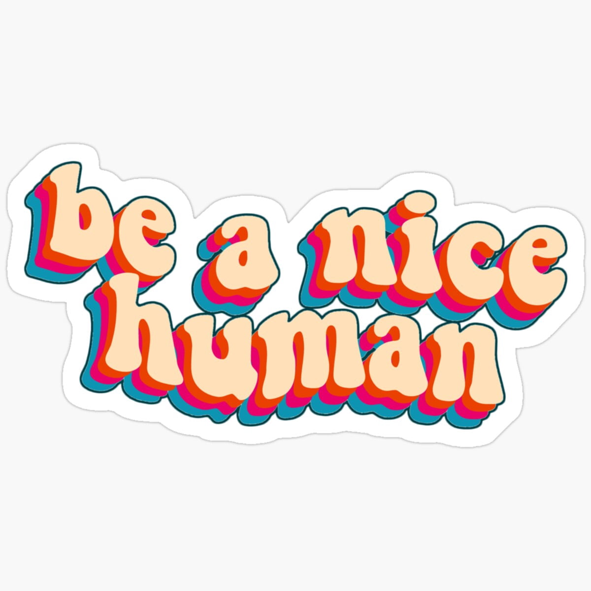 DOPASTICKER Be A Nice Human Sticker. Gift You Phone Sticker, Latop ...