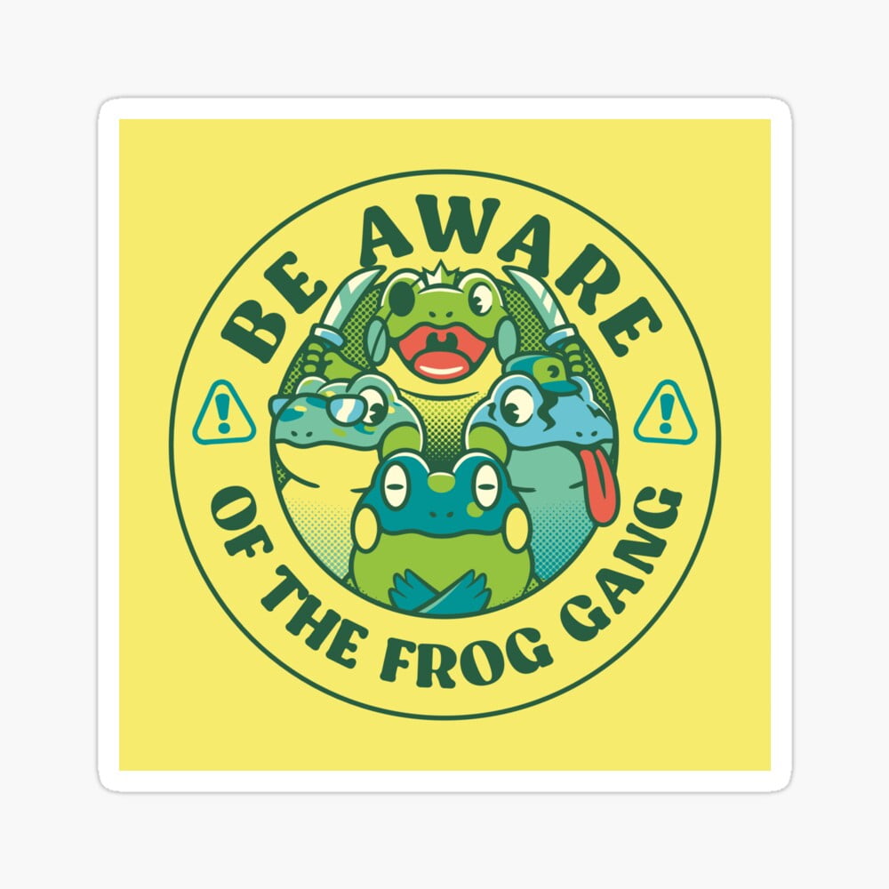 DOPASTICKER Be Aware Of The Frog Gang - Hot Trending Sticker Phone ...