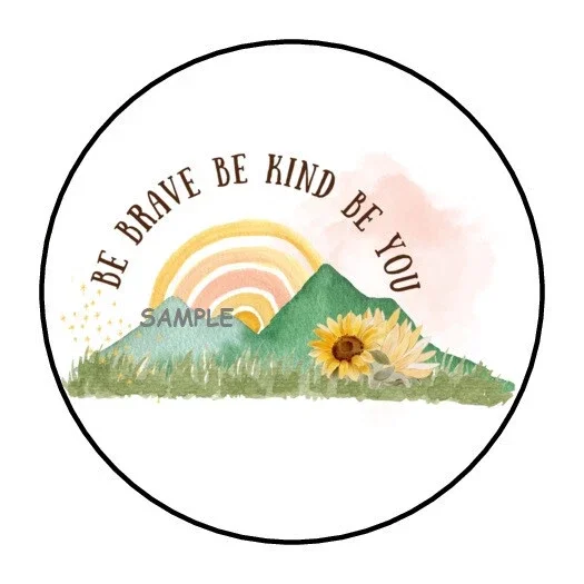 DOPASTICKER Be Brave Be Kind Be You Stickers Sunflower Phone Decal ...