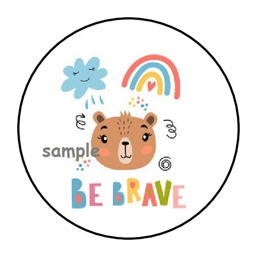 DOPASTICKER Be Brave Stickers Rainbow Bear Phone Decal Water Bottle ...
