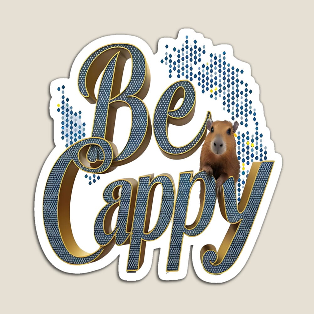 DOPASTICKER Be Cappy - Be My Capybara - Groovy Capybara - Be Cappy ...