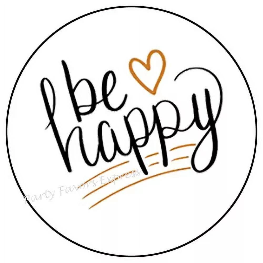 DOPASTICKER Be Happy Heart Decorative Laptop, Phone Stickers ...