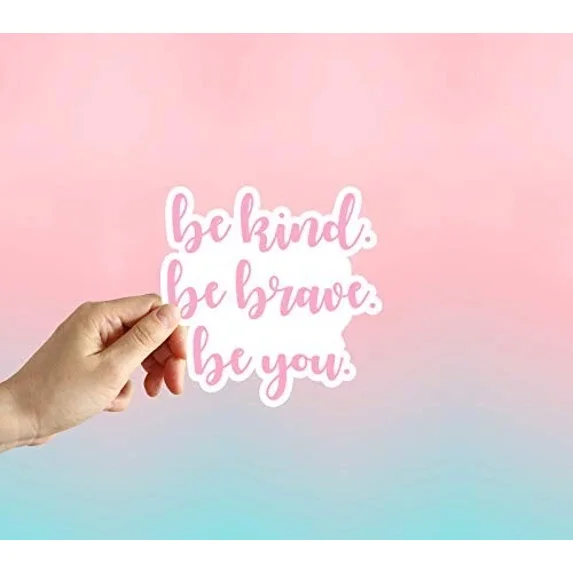 DOPASTICKER Be Kind Be Brave Be You Phone Decal Water Bottle Stickers ...
