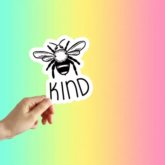 DOPASTICKER Be Kind Sticker, Bee, Phone Decal Water Bottle Stickers ...
