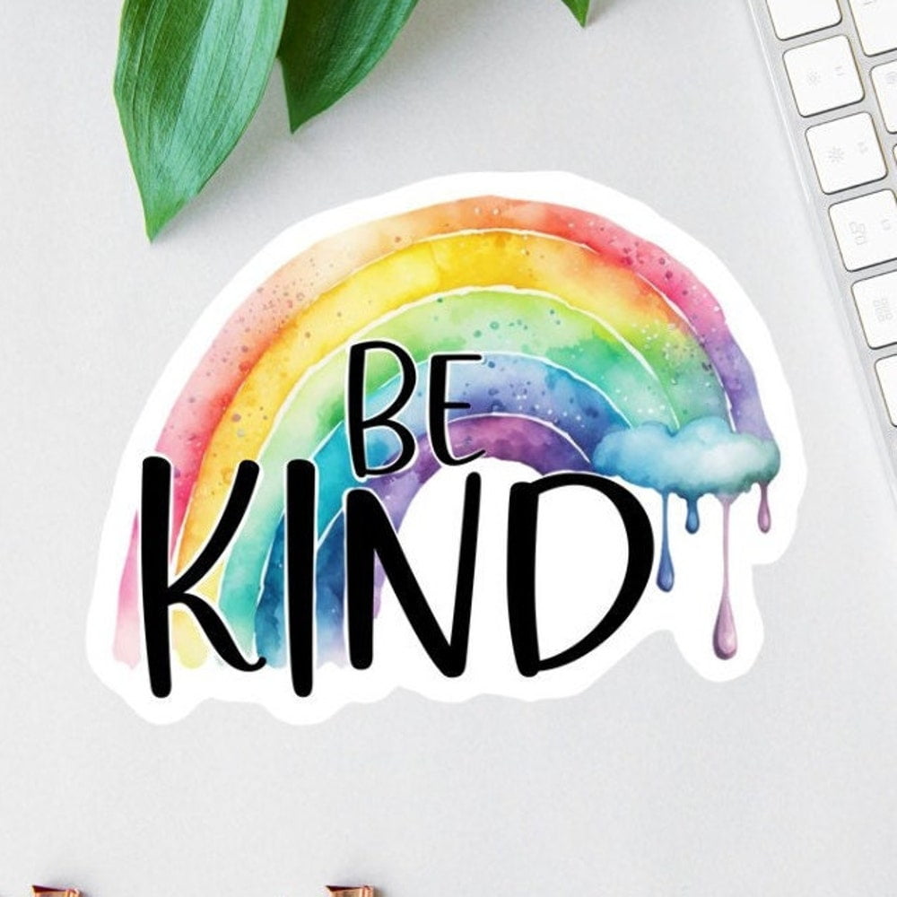 DOPASTICKER Be Kind Sticker, Boho Sunshine Laptop Sticker, Kindness ...