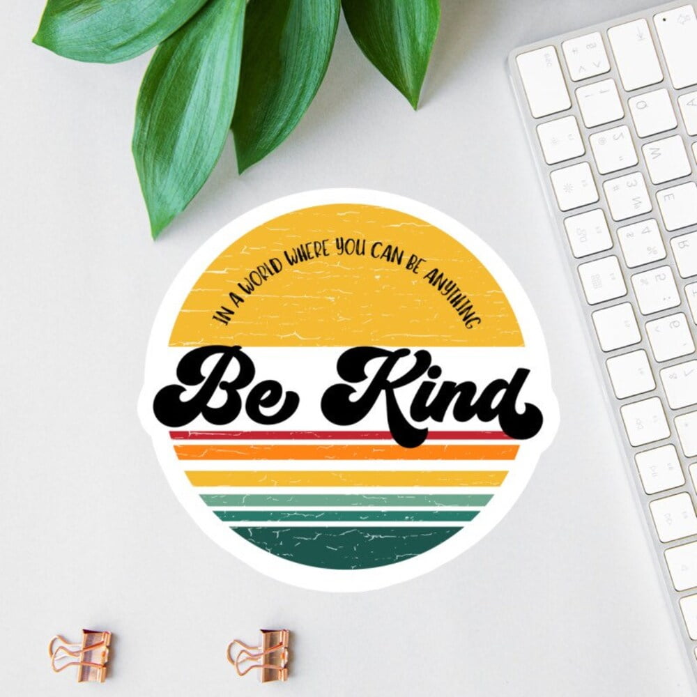 DOPASTICKER Be Kind Sticker, Clear Laptop Sticker, Kindness Water ...