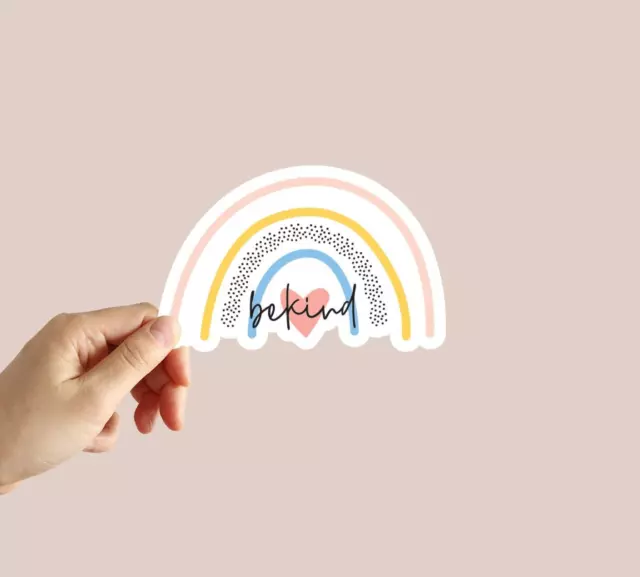 DOPASTICKER Be Kind Sticker Laptop Sticker Boho Rainbow Sticker Phone ...